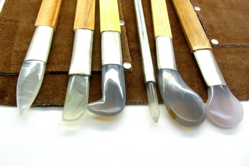 Agate Burnishers 6pc Set Bezel Gold Silver Leaf Bookbinding Jewelry ...